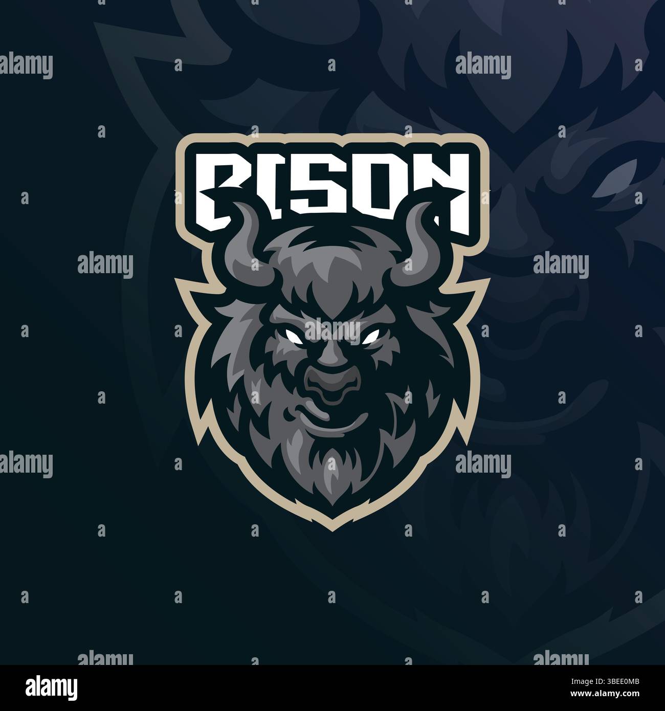 Male american bisons bison bison Stock Vector Images - Alamy