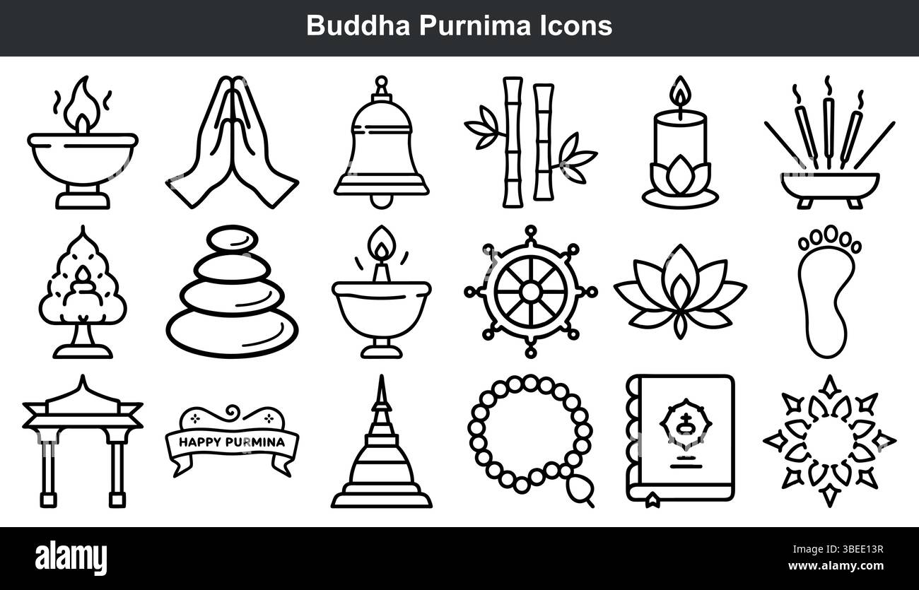 Mindfulness line art Stock Vector Images - Alamy