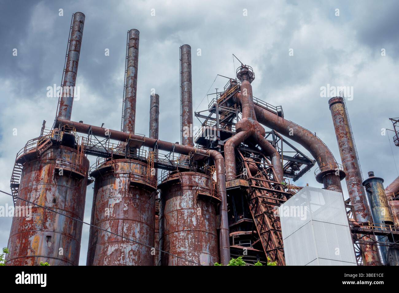 Bethlehem, PA - US - May 25, 2025 Towering rusted blast furnaces at ...