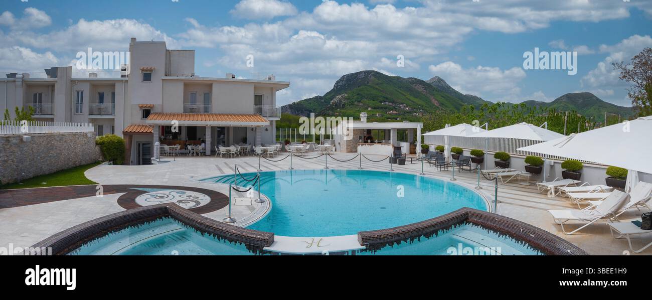 Luxurious Hotel with Circular Pool and Mediterranean Design in Amalfi ...