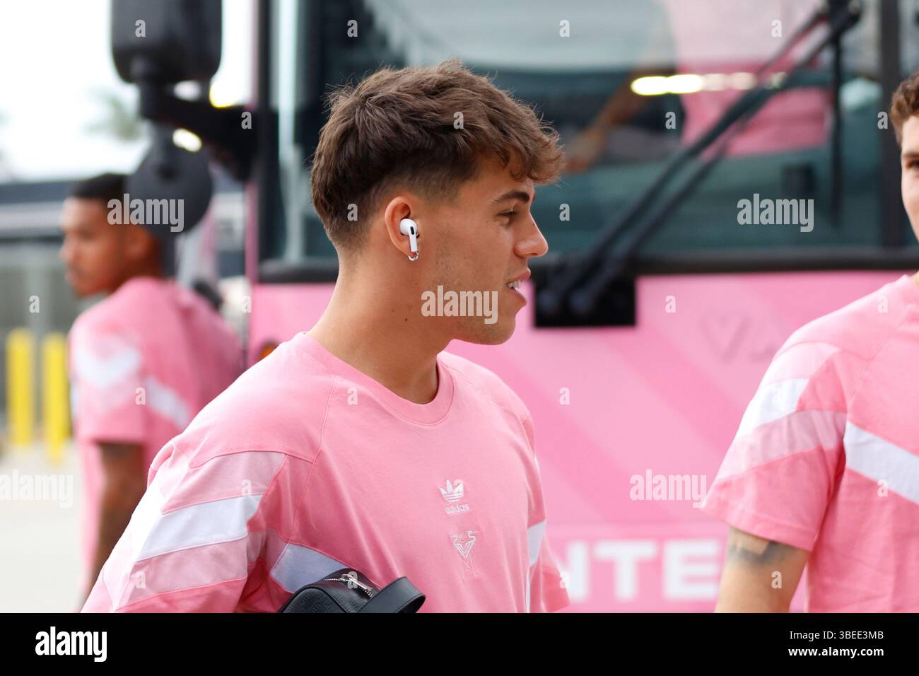 FORT LAUDERDALE, FL - MAY 28: Noah Allen (32) of Inter Miami CF arrives ...