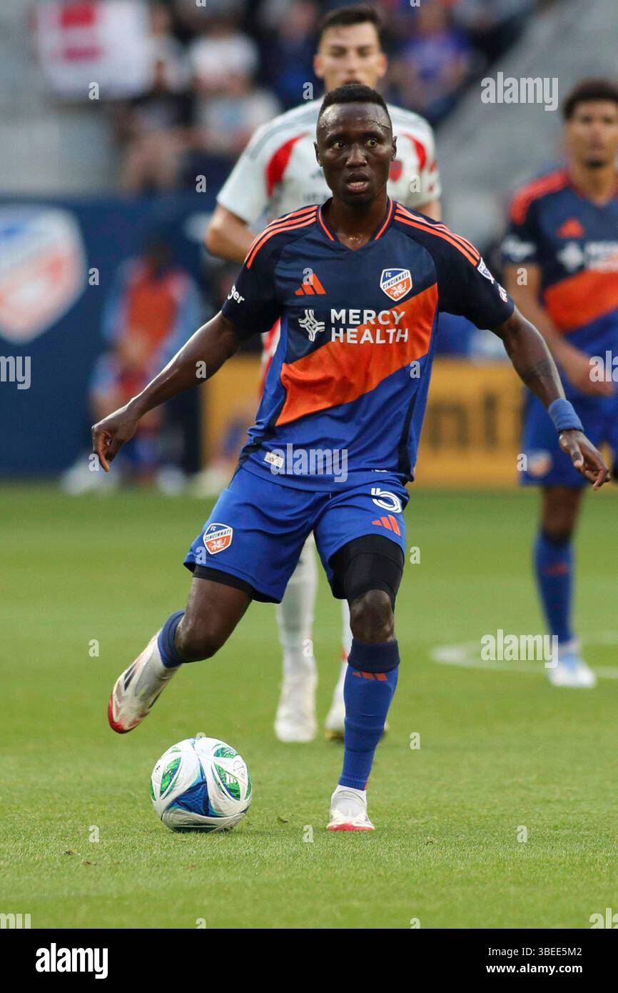 May 28, 2025: FC Cincinnati's Obinna Nwobodo during an MLS soccer game ...