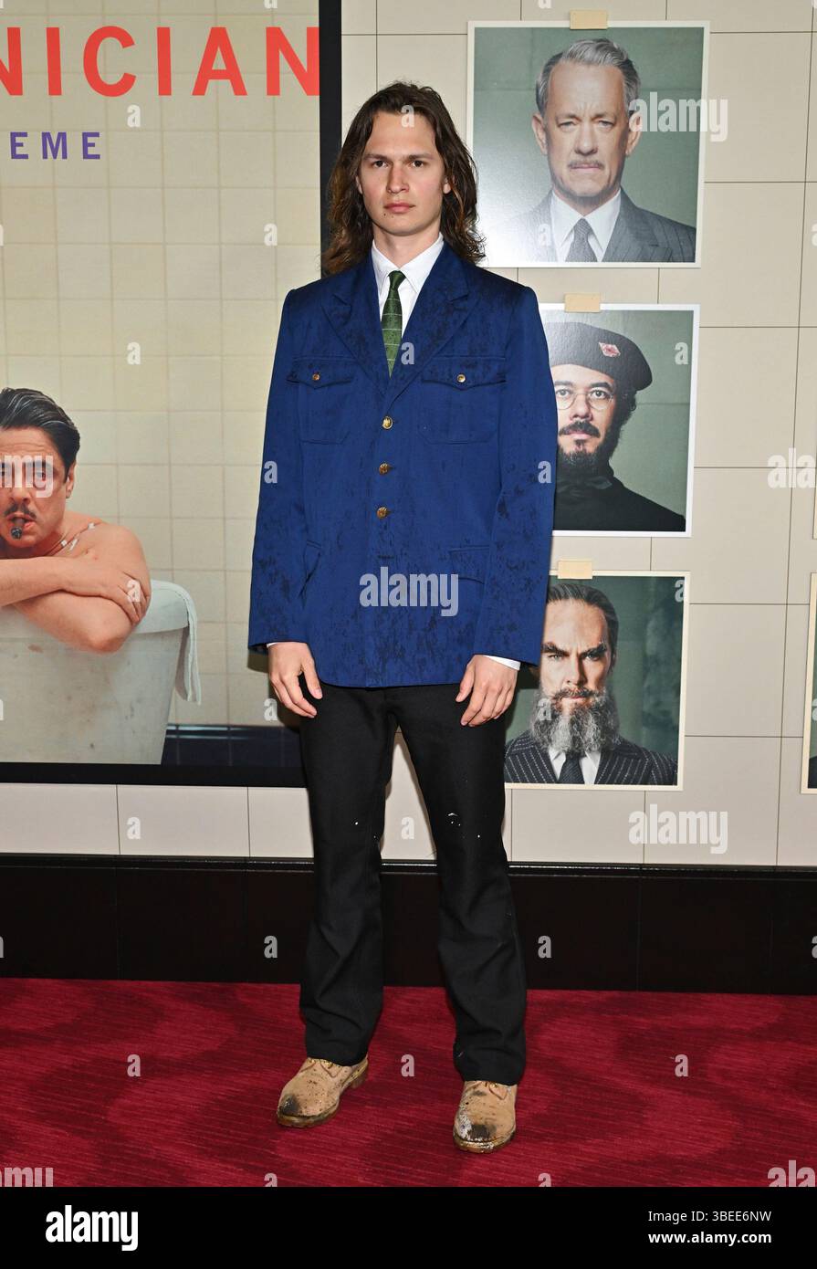 Ansel Elgort attends the Focus Features' premiere of "The Phoenician ...