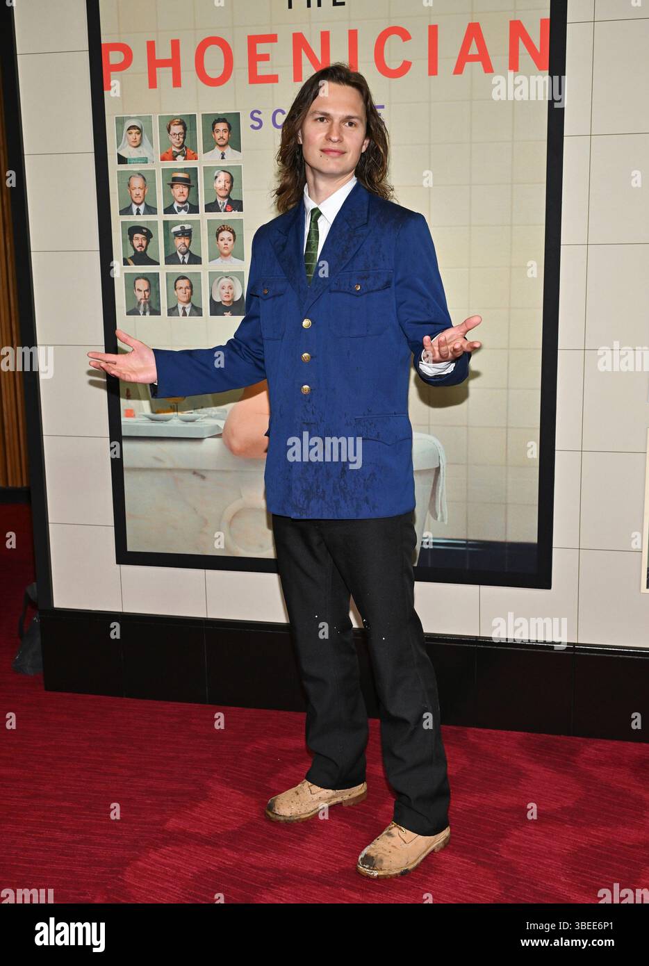 Ansel Elgort attends the Focus Features' premiere of "The Phoenician ...