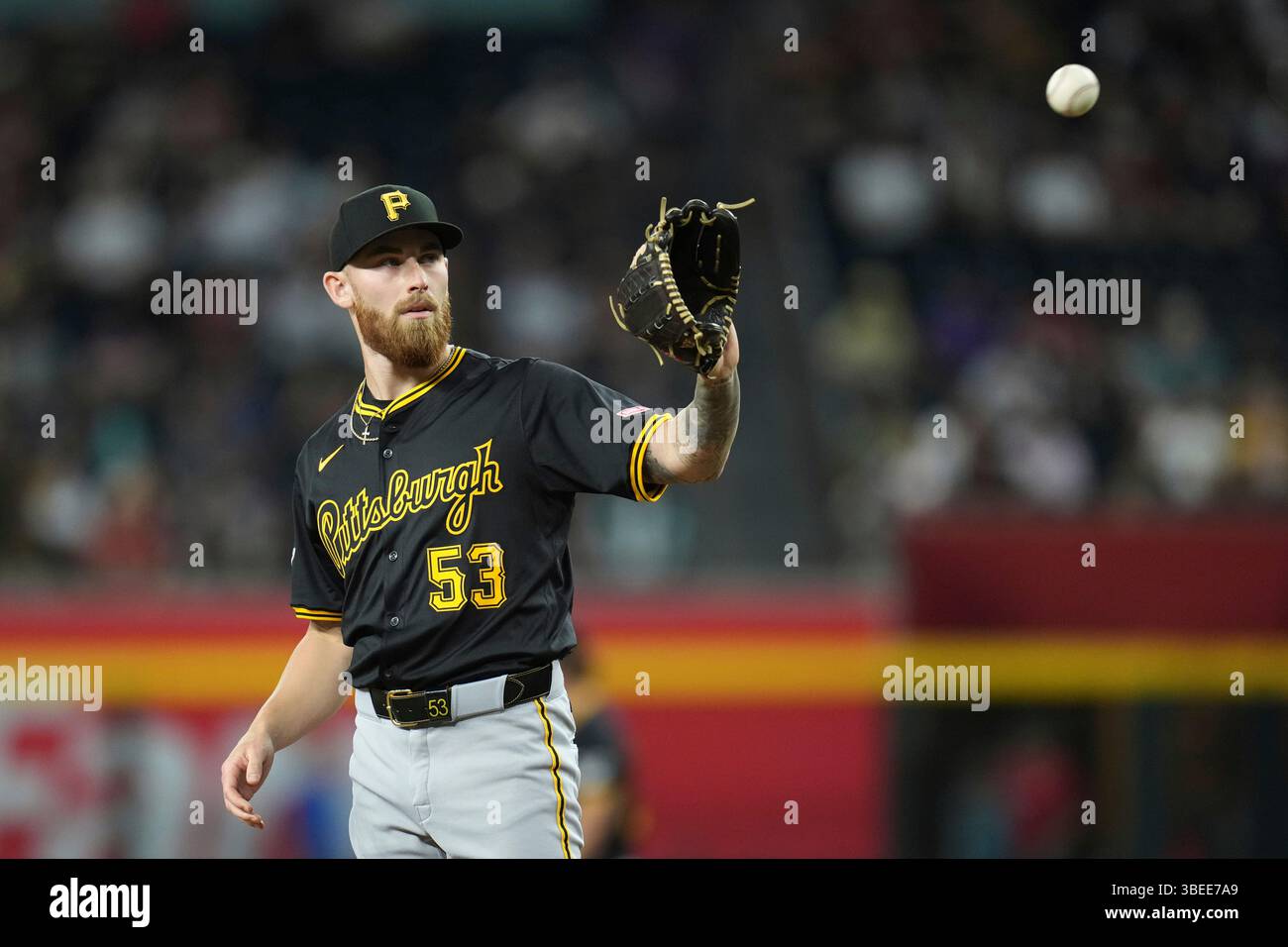 Pittsburgh Pirates starting pitcher Mike Burrows gets a new baseball ...