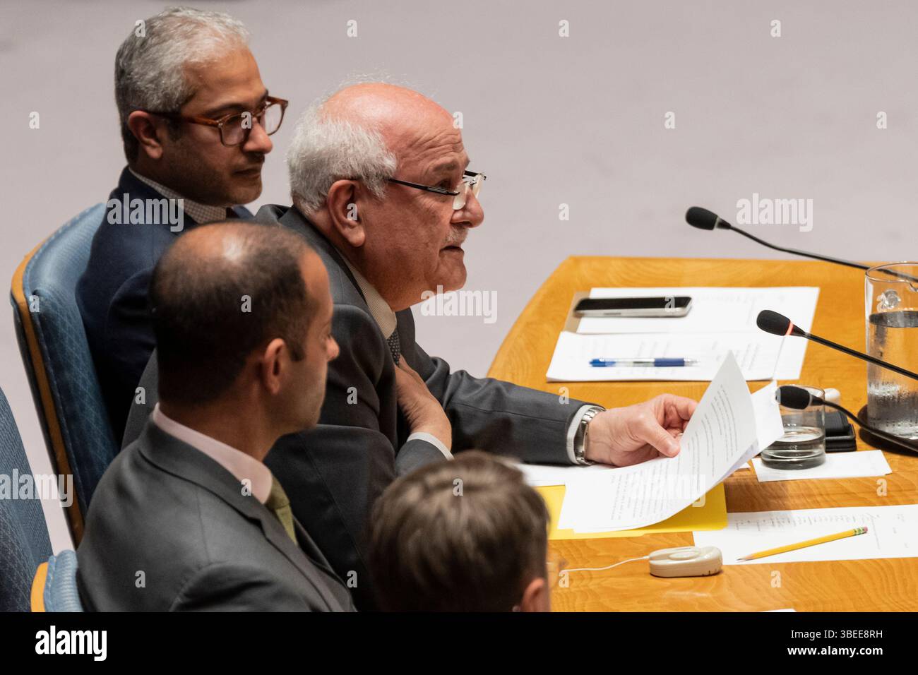 New York, NY, May 28, 2025: Ambassador Riyad Mansour of State of ...