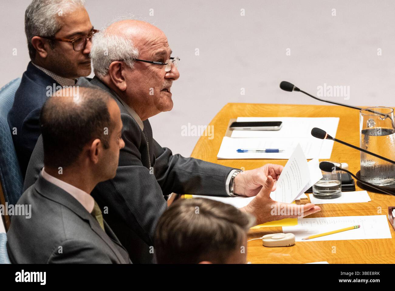 New York, NY, May 28, 2025: Ambassador Riyad Mansour of State of ...