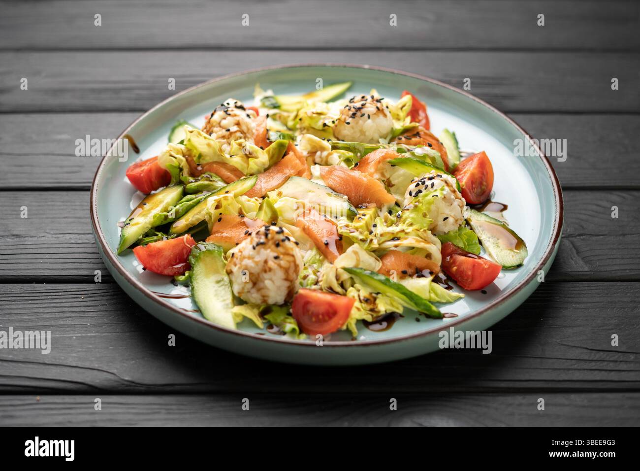 Sashimi salad with wrap hi-res stock photography and images - Alamy