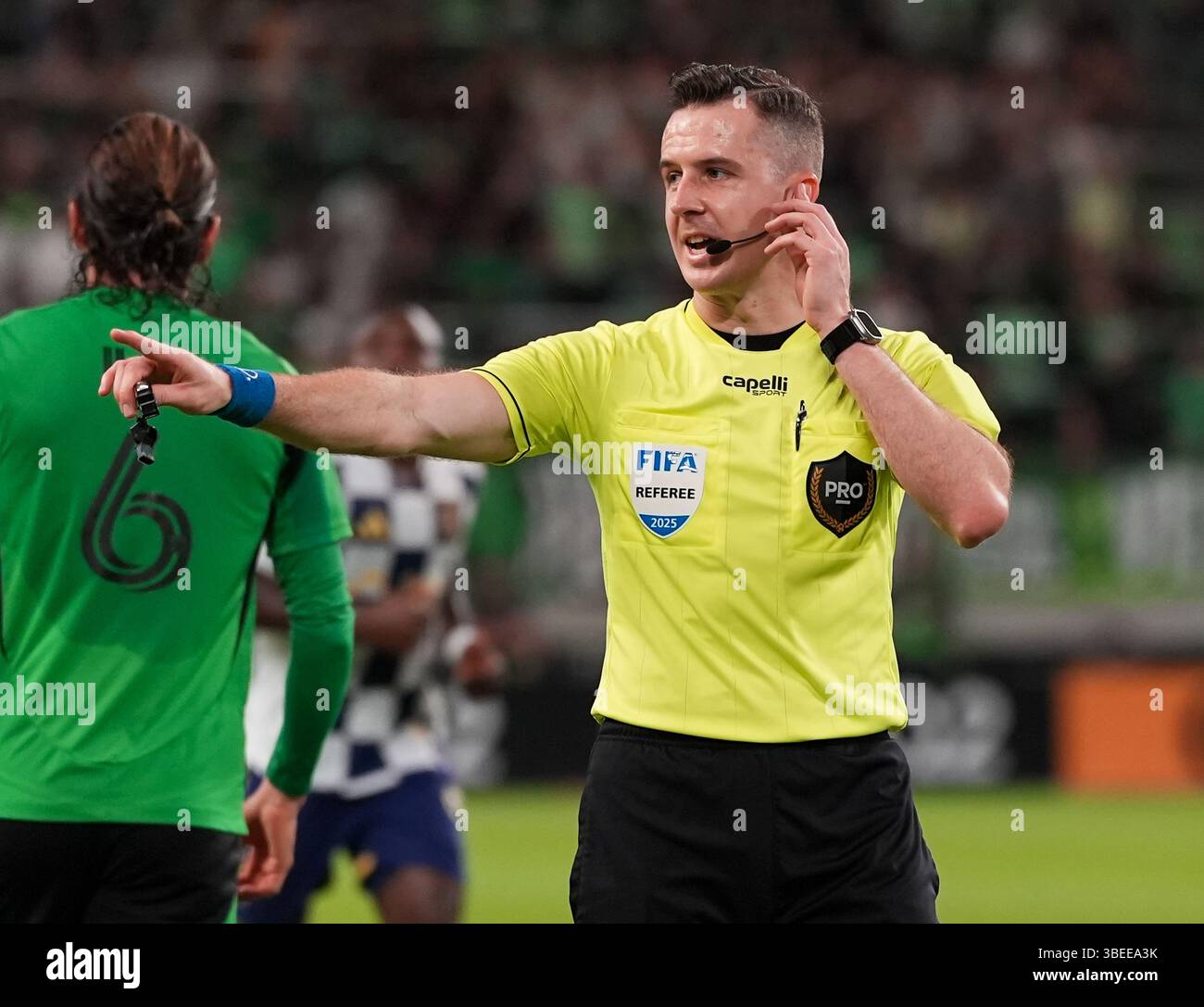Austin, Texas, USA. 28th May, 2025. Referee LUCASZ SZPALA during a ...