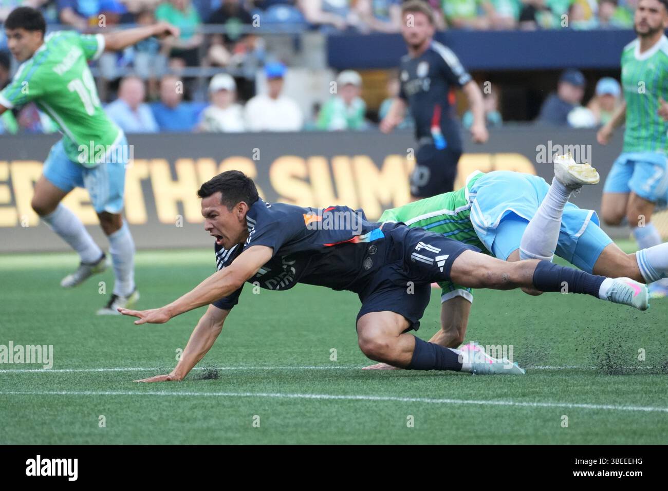 Seattle, United States. 28th May, 2025. San Diego FC forward Hirving ...