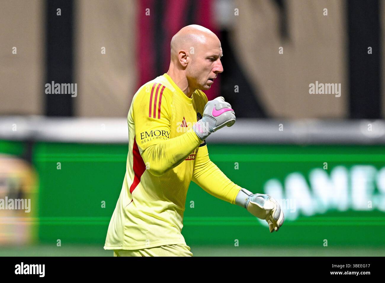 ATLANTA, GA – MAY 28: Brad Guzan #1 of Atlanta reacts after a second ...
