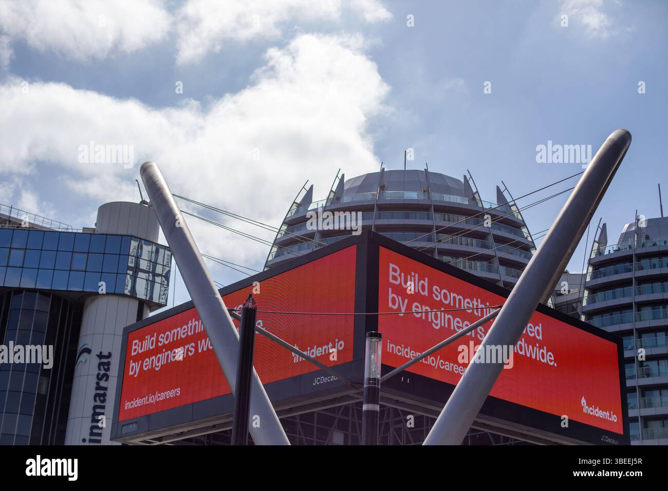 Contemporary buildings and a digital billboard in an urban setting in ...