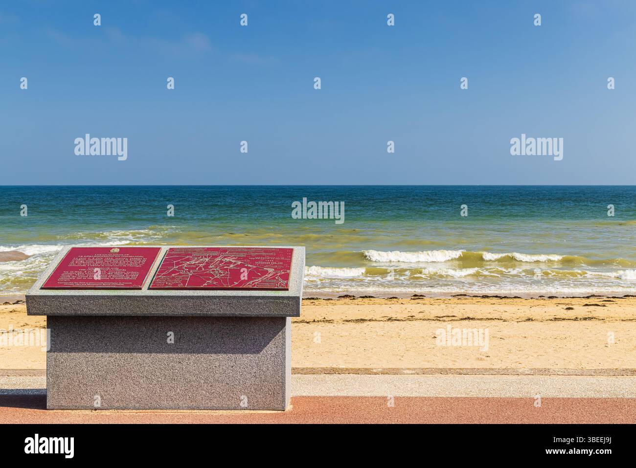Juno beach memorial site, at the Canadian military landing during D-Day ...