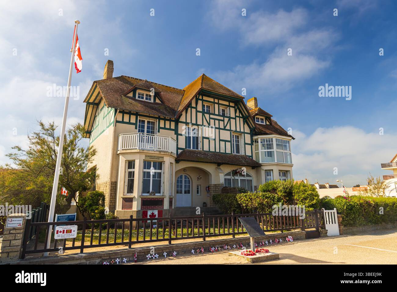 The famous Canada house at Juno beach memorial site, at the Canadian ...