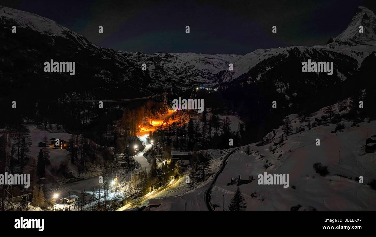Zermatt Switzerland Swiss Alps Gondola Lift Cable Car Matterhorn Snow ...