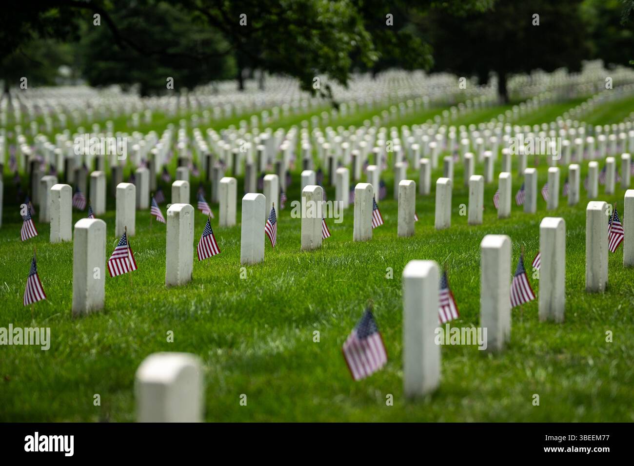 Scenes during the Memorial Day ceremony at Arlington National Cemetery ...