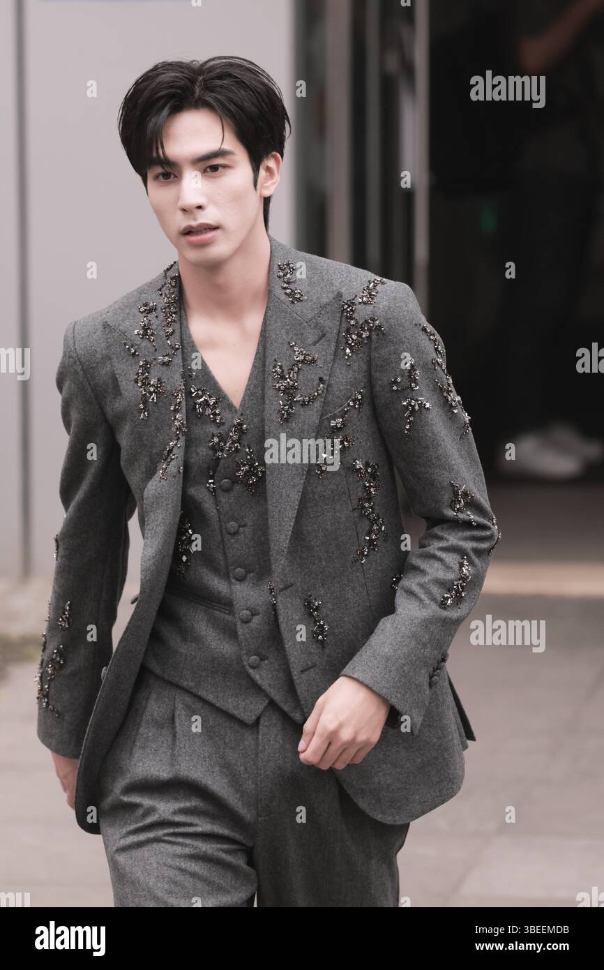 Chinese actor and model Song Weilong appears in Changsha City, south ...