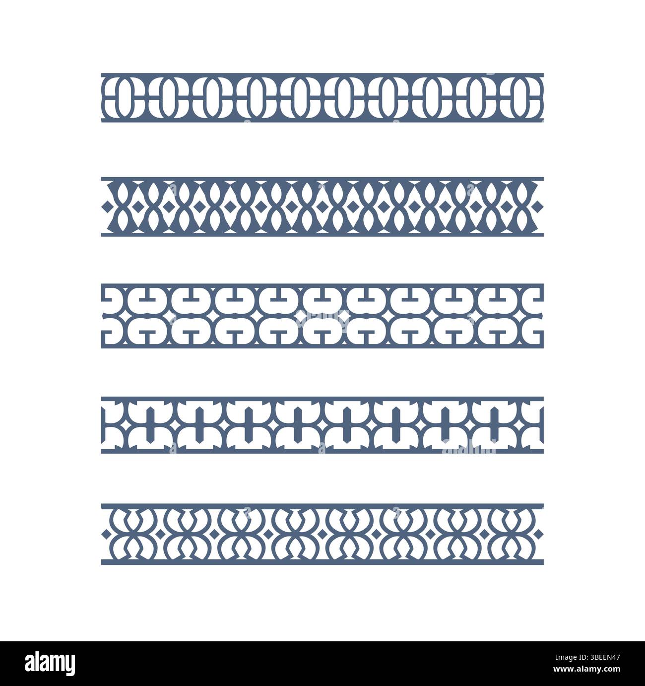 Set of decorative borders isolated on white background. Vector design ...