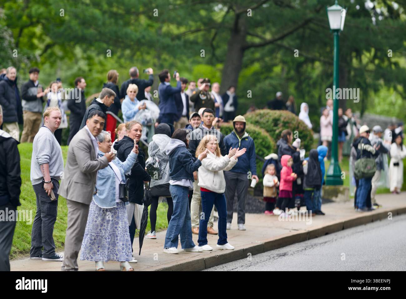 President Donald Trump arrives at Michie Stadium at West Point Military ...