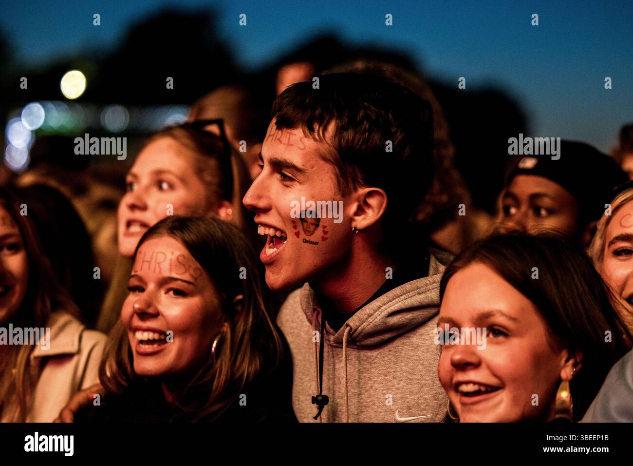 Jelling, Denmark. 28th May, 2025. Festival goers seen at a live concert ...