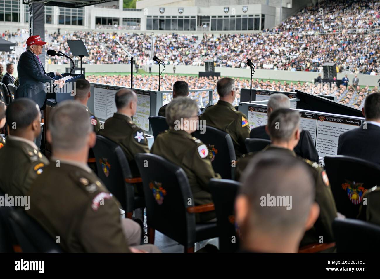 President Donald Trump delivers remarks at the 2025 U.S. Military ...