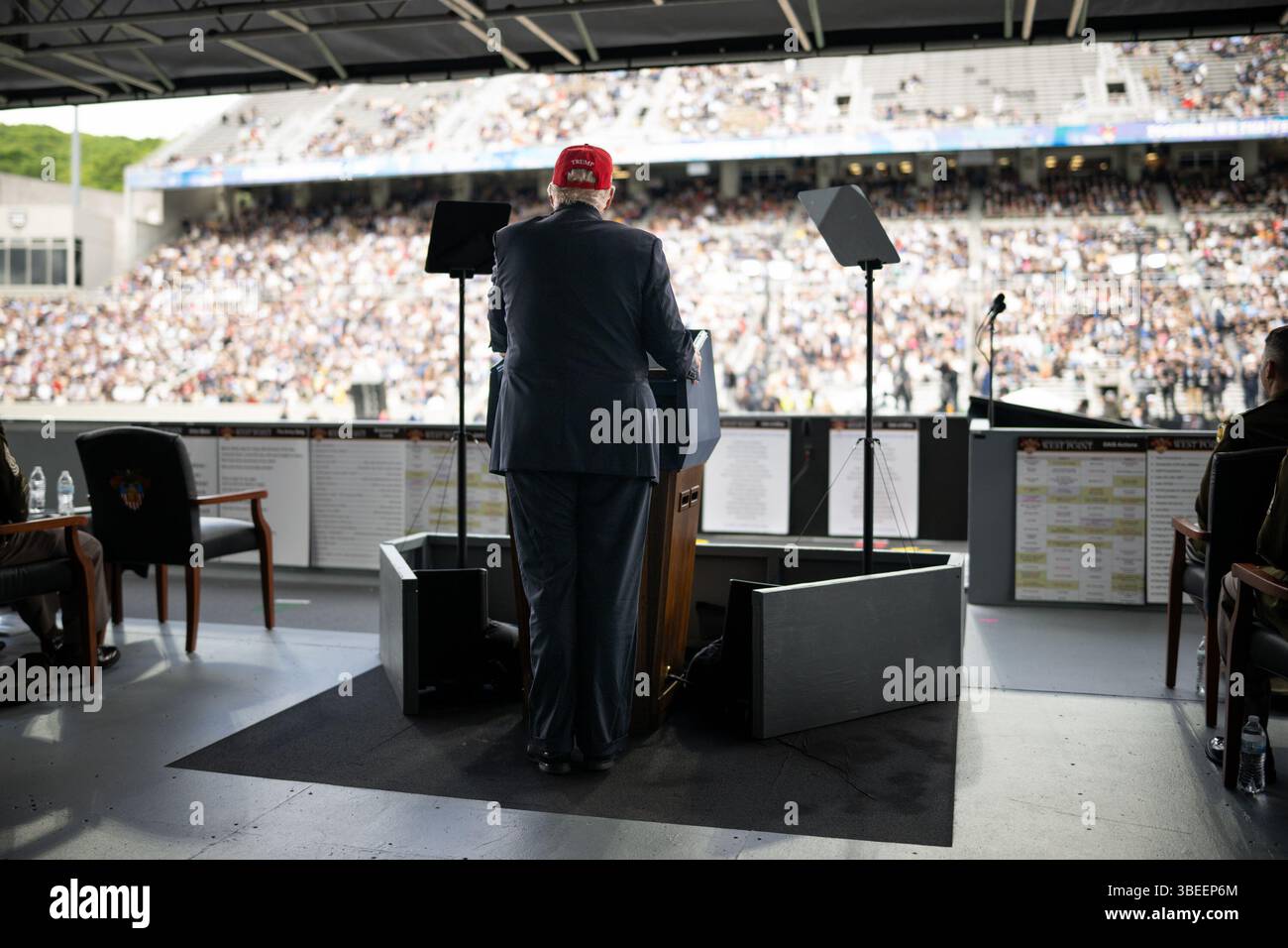 President Donald Trump delivers remarks at the 2025 U.S. Military ...