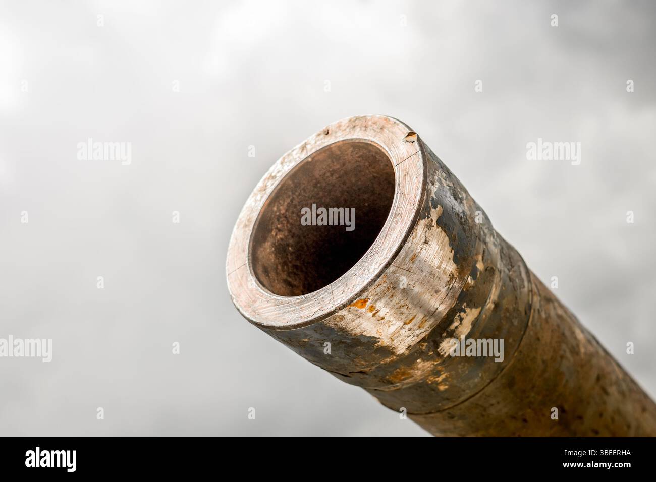 Destroyed rusty military equipment of the Russian army. Burnt remnants ...