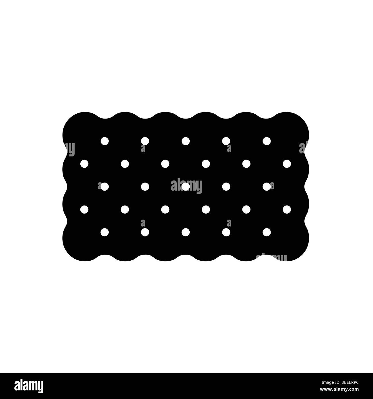 A simple black silhouette of a rectangular cracker Stock Vector Image ...
