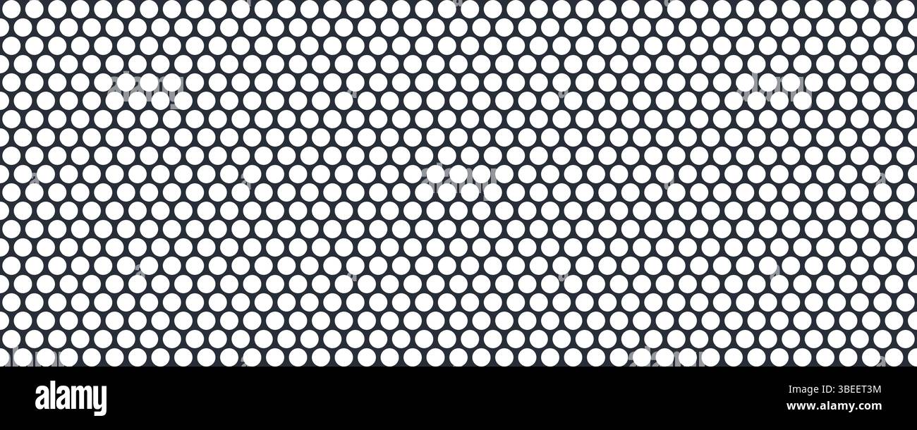 Metal micro mesh seamless pattern. Iron plate with round holes ...
