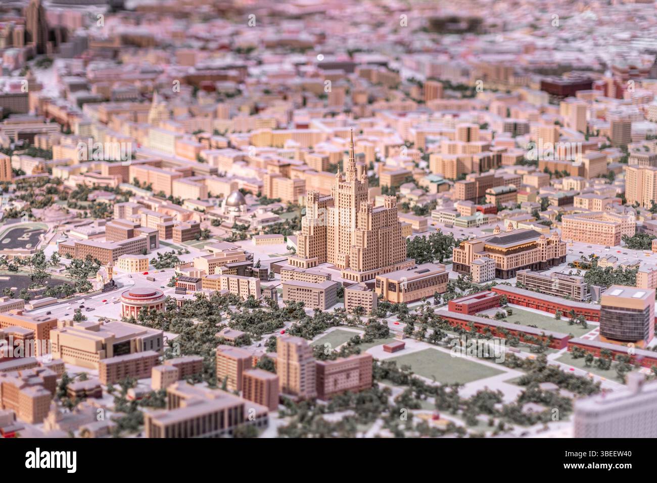 Miniature model depicting the architecture and layout of Moscow with ...