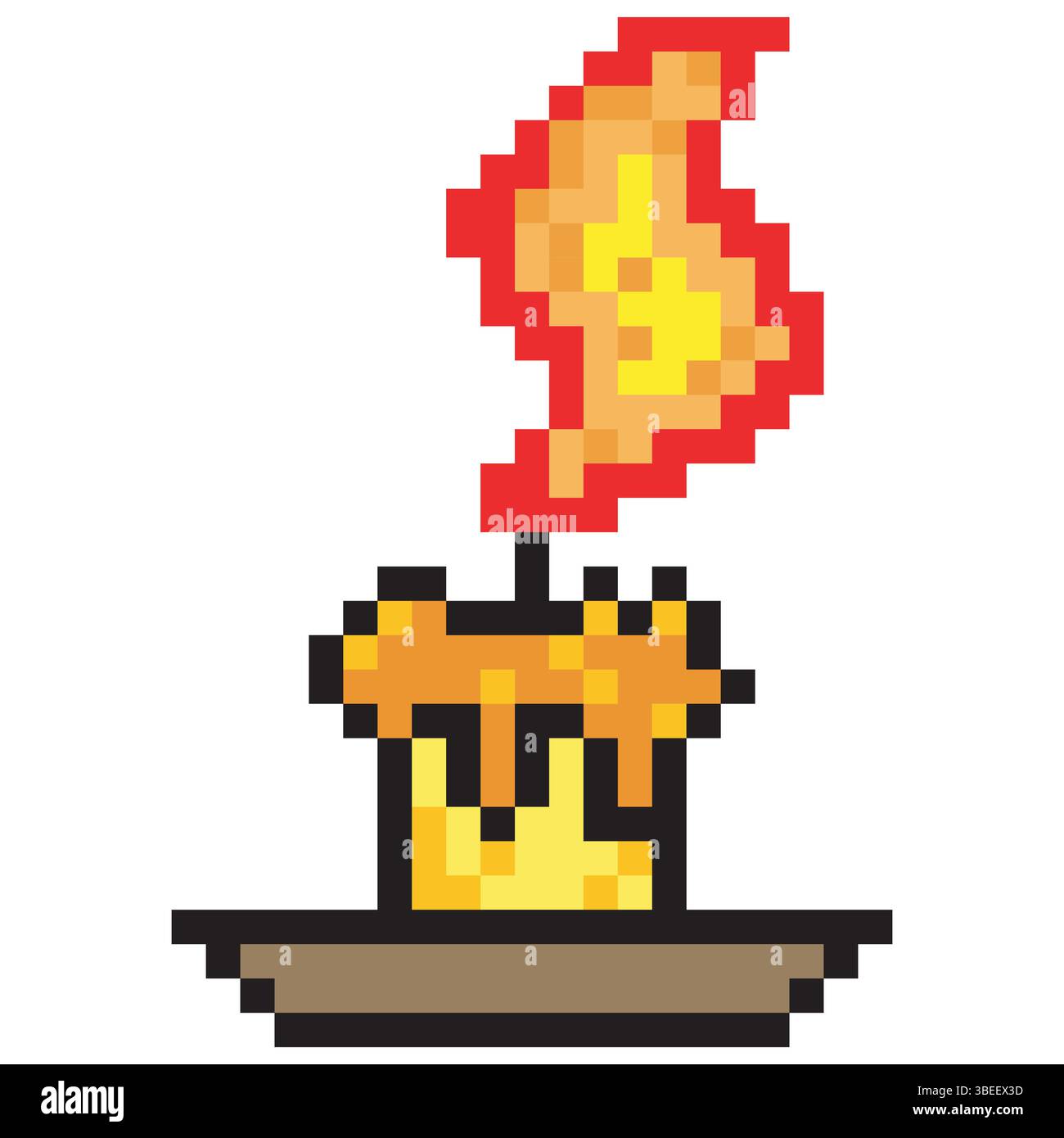 Candle flame in pixel art Stock Vector Image & Art - Alamy
