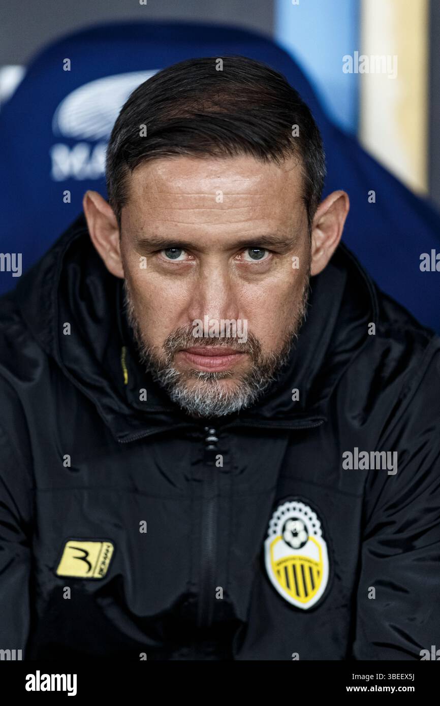 Rio de Janeiro, Brazil - MAY 28: Tachira Head Coach Edgar Perez looks ...