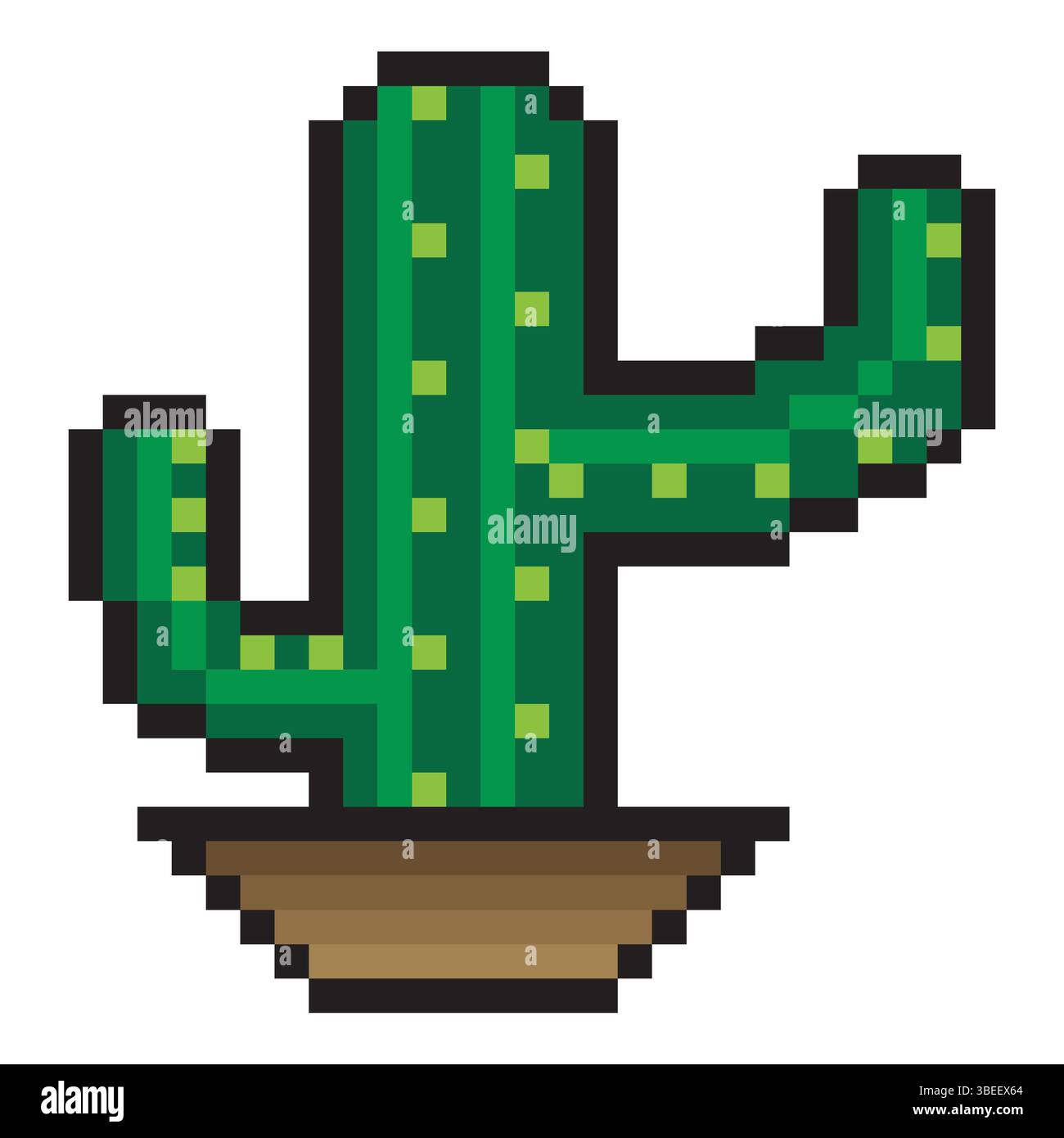 Cactus in pot in pixel art style Stock Vector Image & Art - Alamy