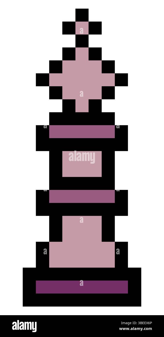 King chess piece in pixel art style Stock Vector Image & Art - Alamy