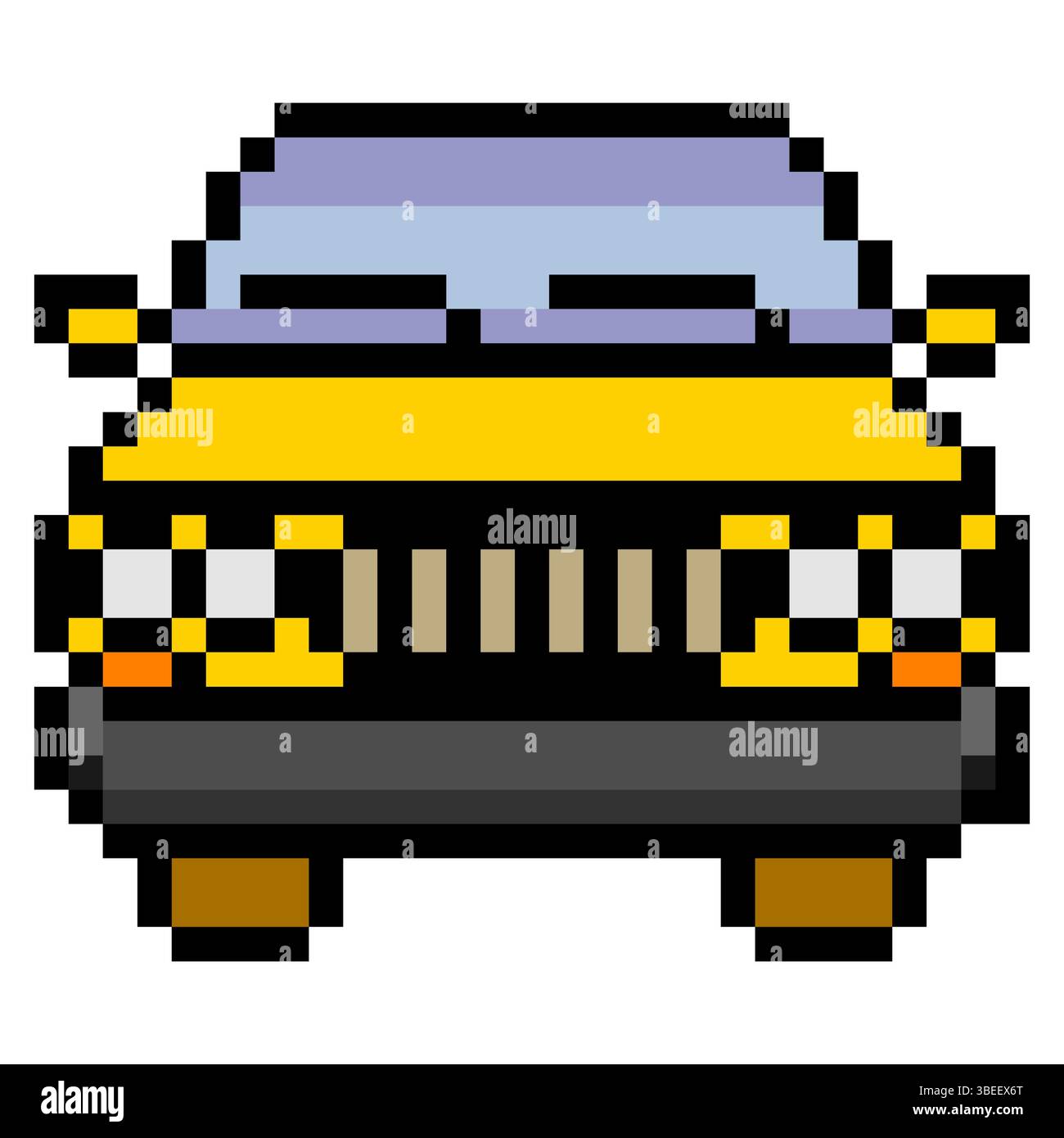 Old automobile pixel art Cut Out Stock Images & Pictures - Alamy
