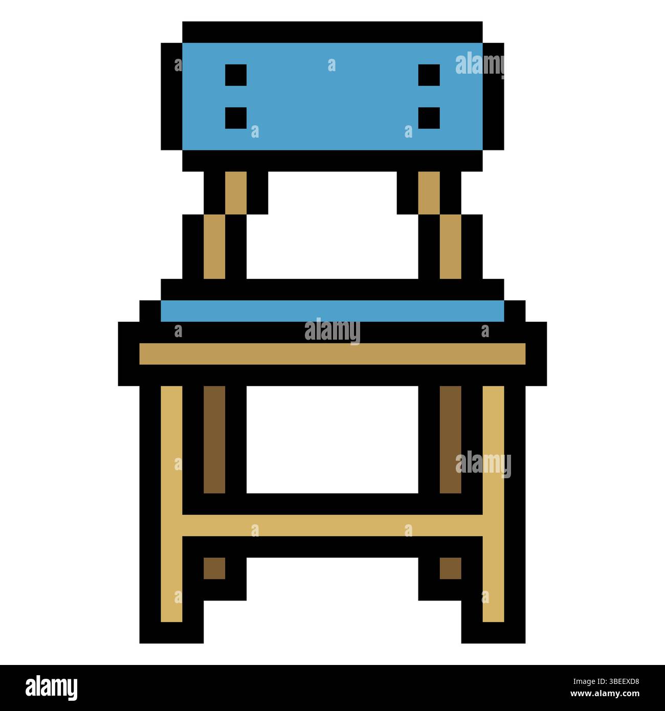 Wooden chair with pixel art Stock Vector Image & Art - Alamy