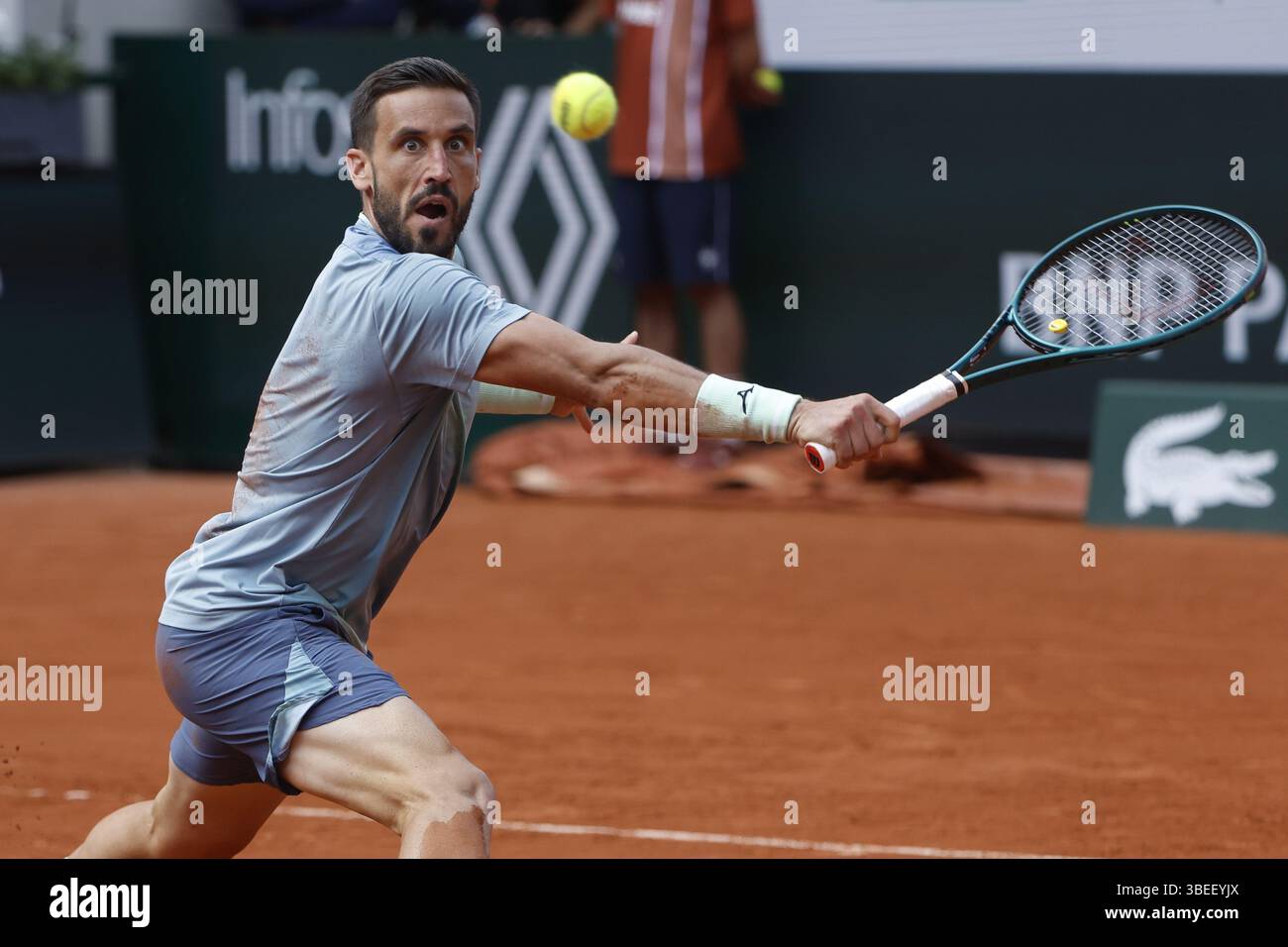 Damir Dzumhur of Bosnia and Herzegovina BIH during day 4 of Roland ...