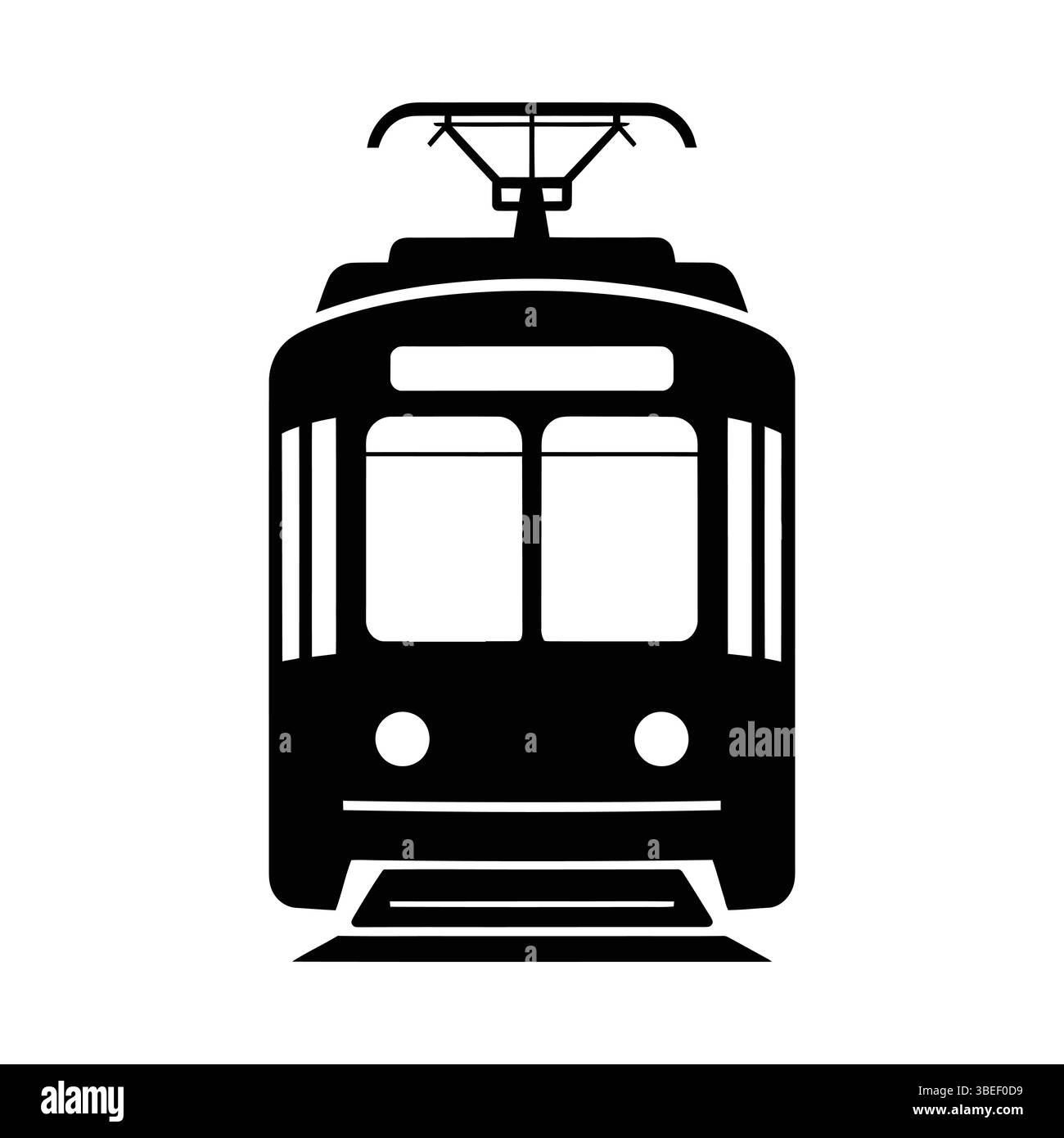 Simple Tram Silhouette Stock Vector Image & Art - Alamy