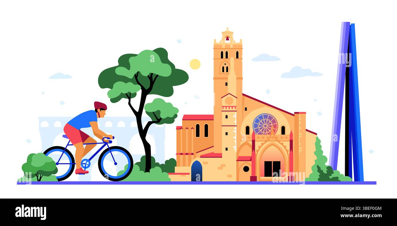 Travel to France - colorful flat design style illustration Stock Vector ...