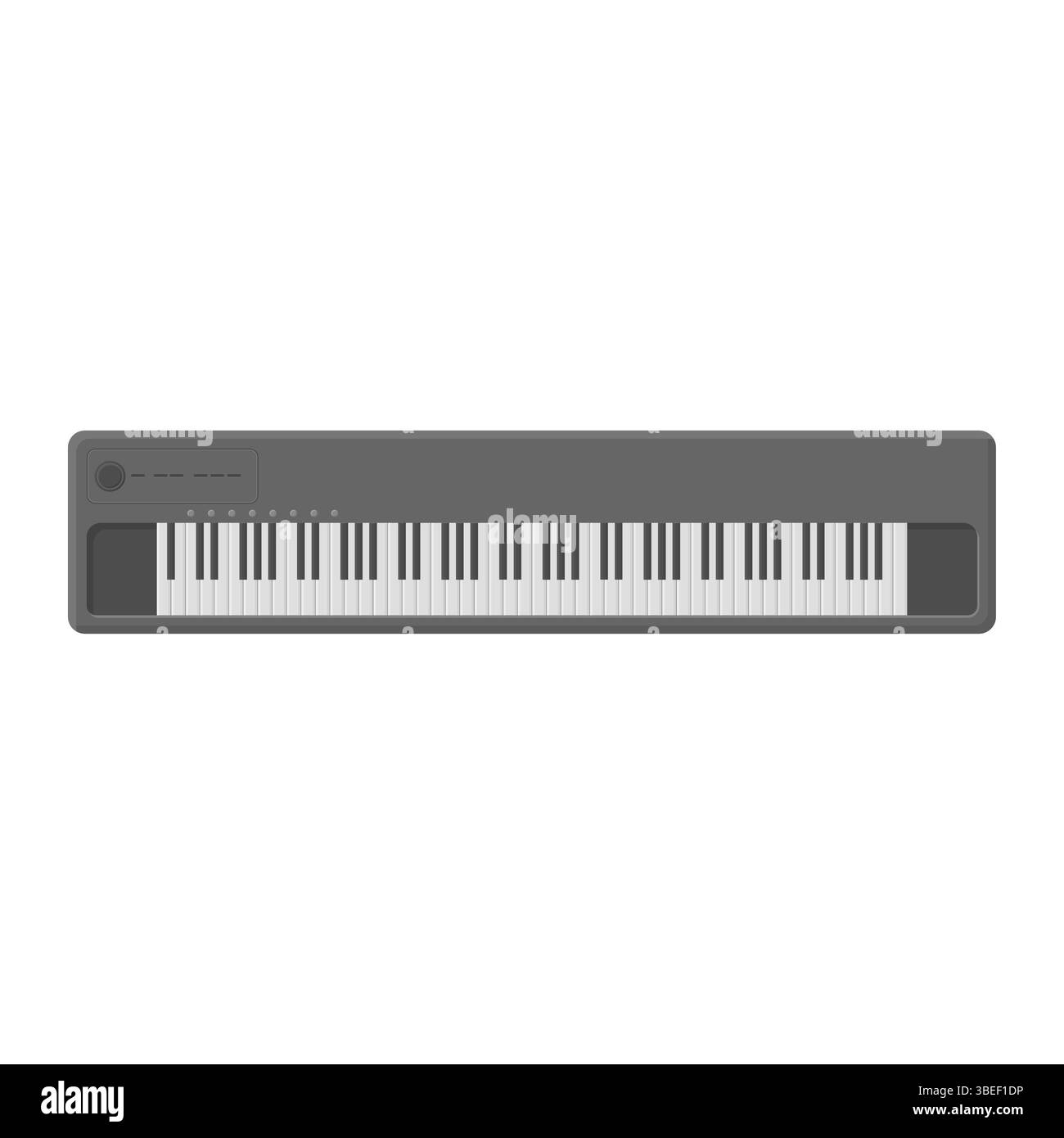 Black Piano Keyboard Musical Instrument Vector. Piano Keyboard Top View ...