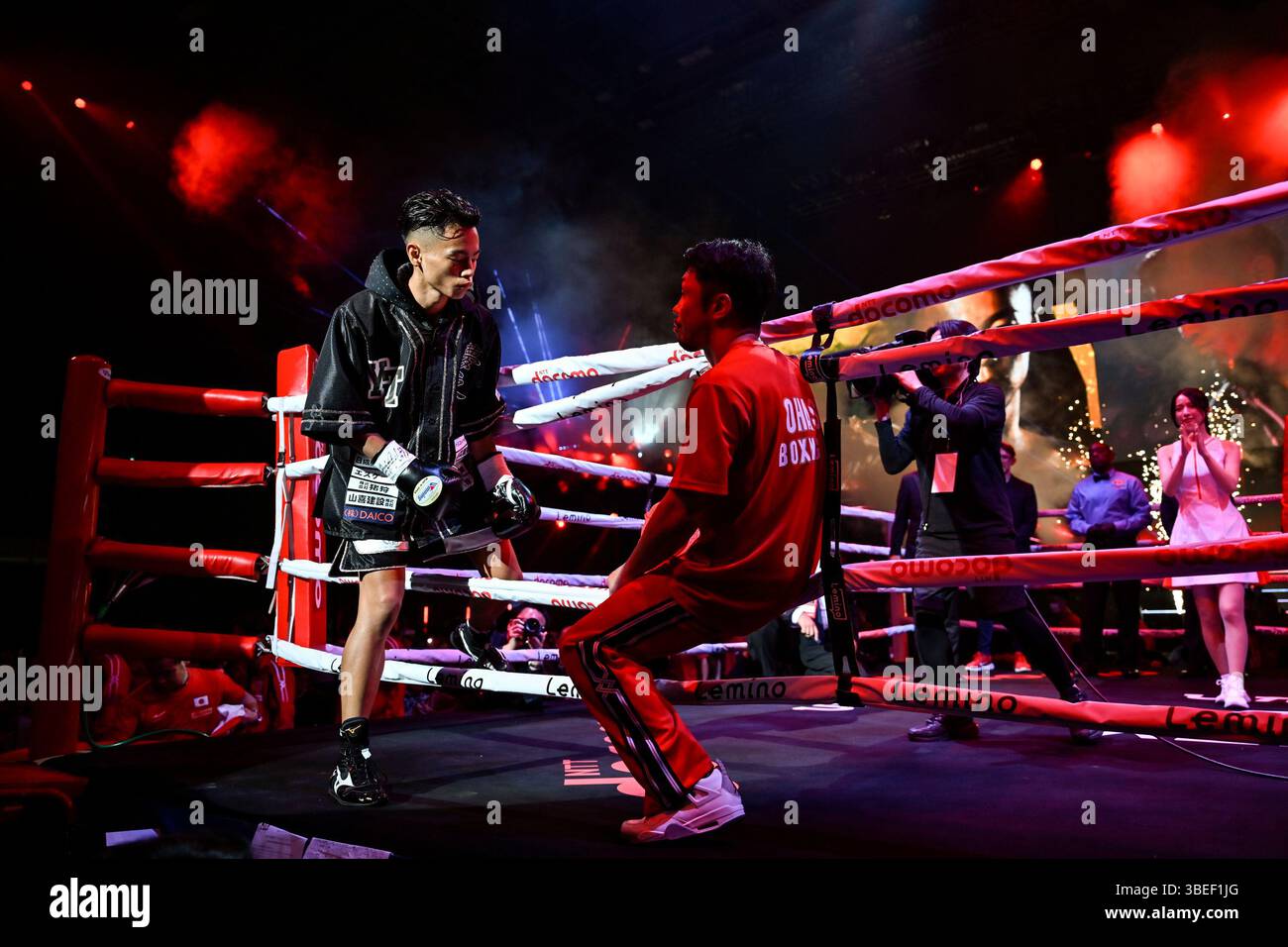 Champion Yoshiki Takei of Japan before the WBO bantamweight title ...