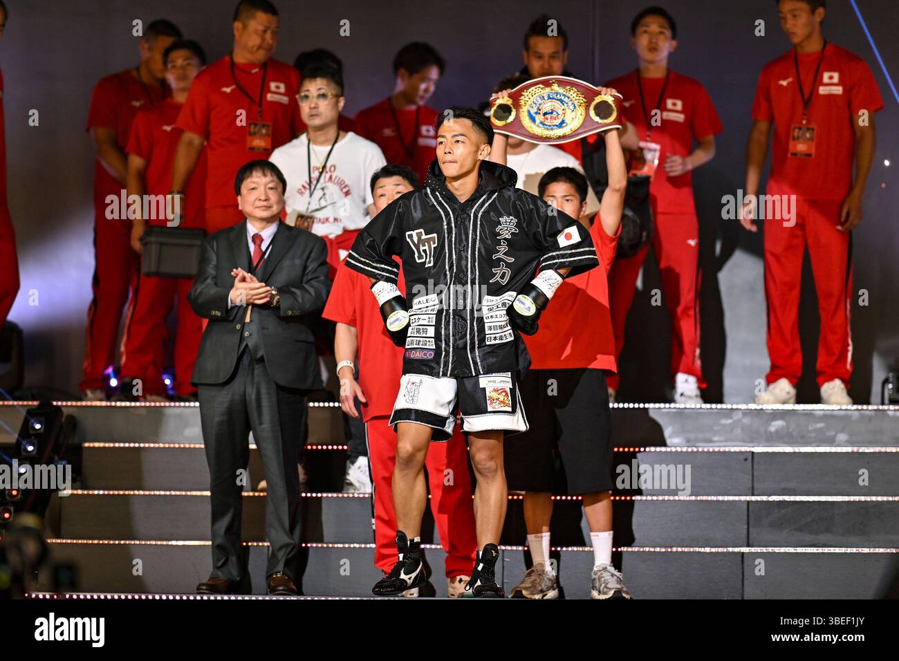 Champion Yoshiki Takei of Japan before the WBO bantamweight title ...