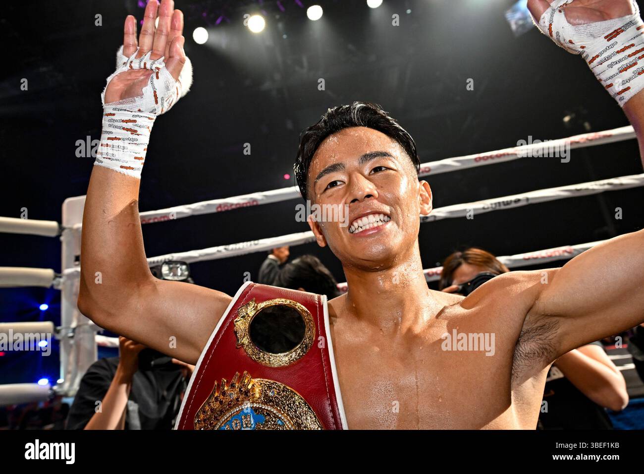Champion Yoshiki Takei of Japan won the WBO bantamweight title boxing ...