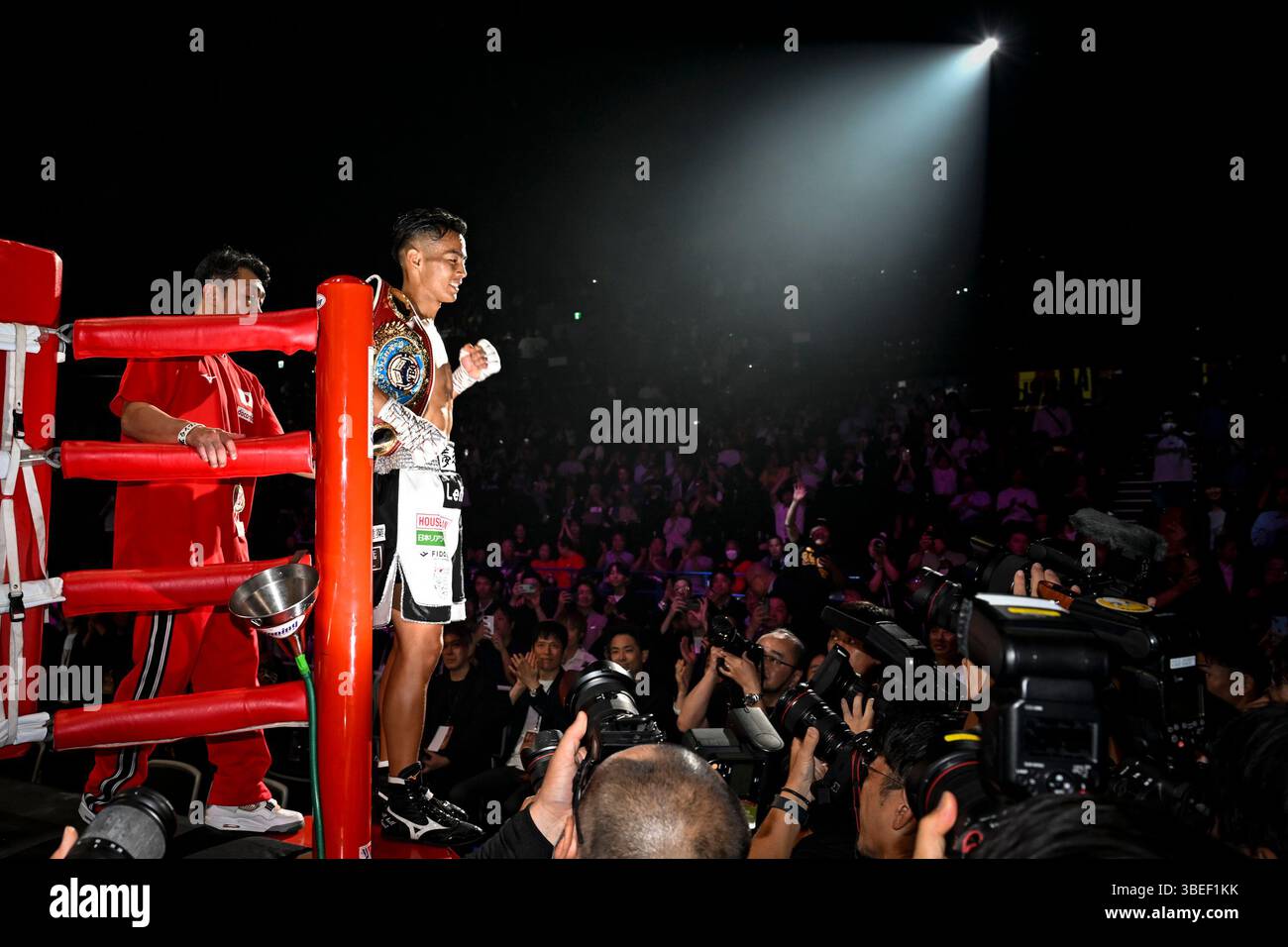 Champion Yoshiki Takei of Japan won the WBO bantamweight title boxing ...