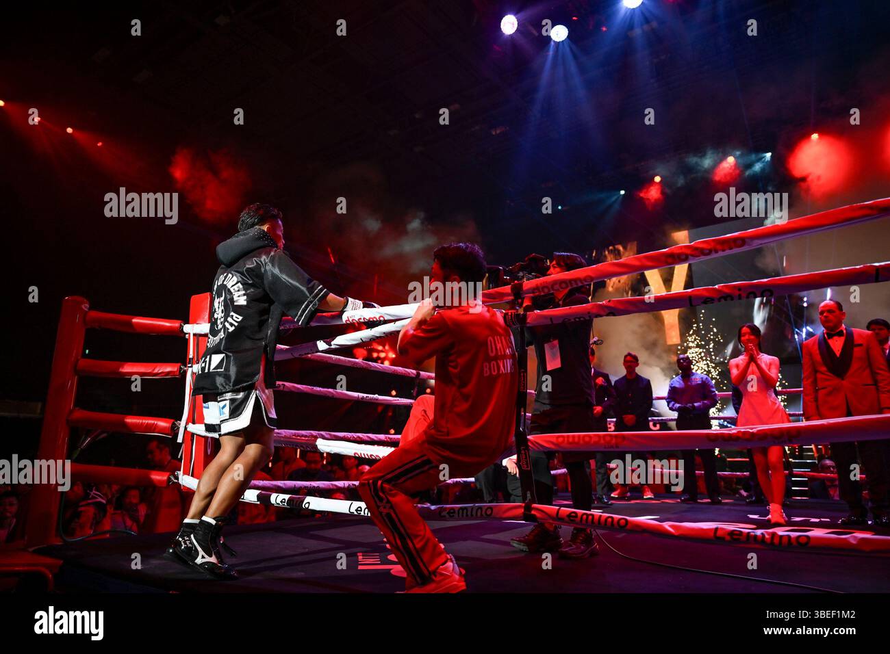 Champion Yoshiki Takei of Japan before the WBO bantamweight title ...