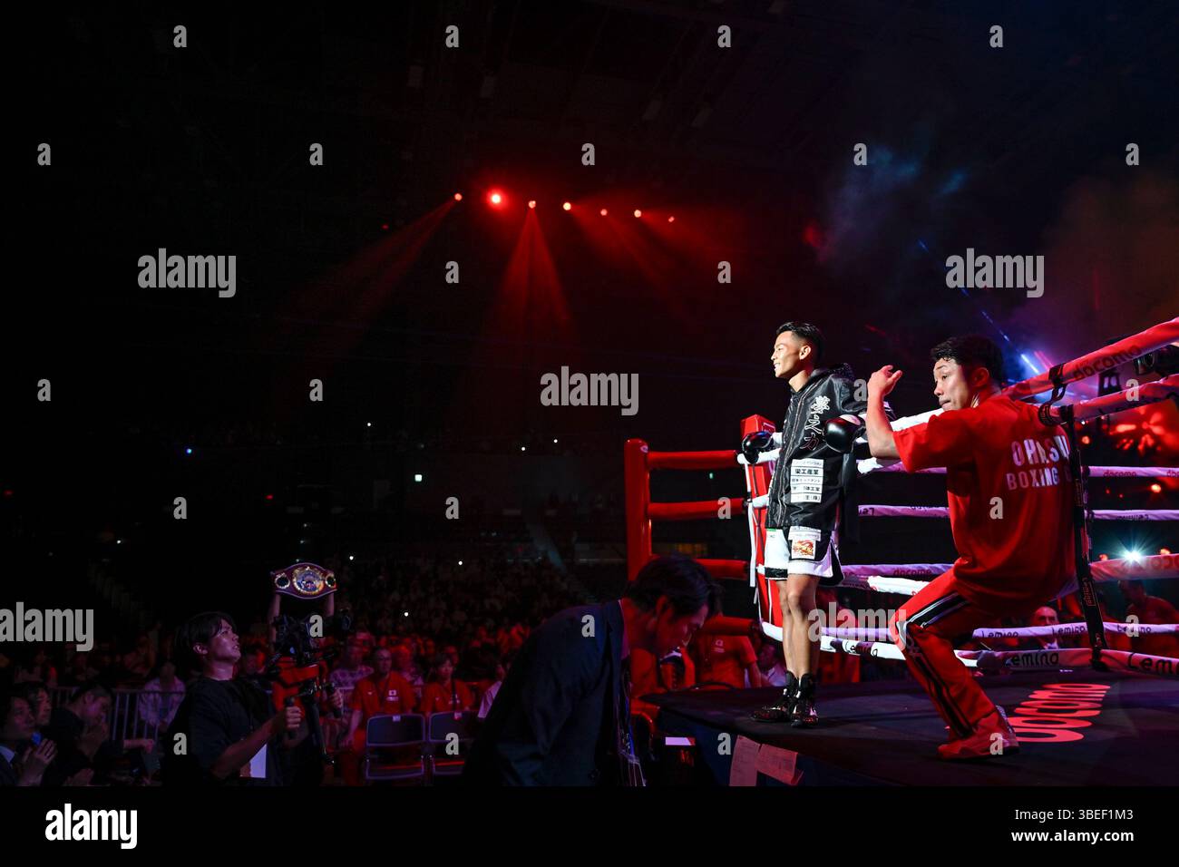 Champion Yoshiki Takei of Japan before the WBO bantamweight title ...
