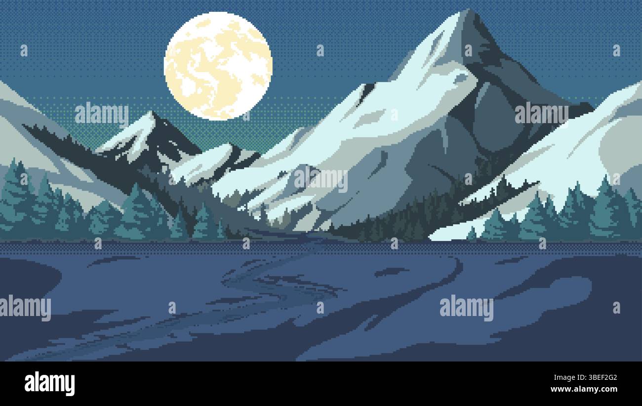 Winter landscape snow level Stock Vector Images - Alamy