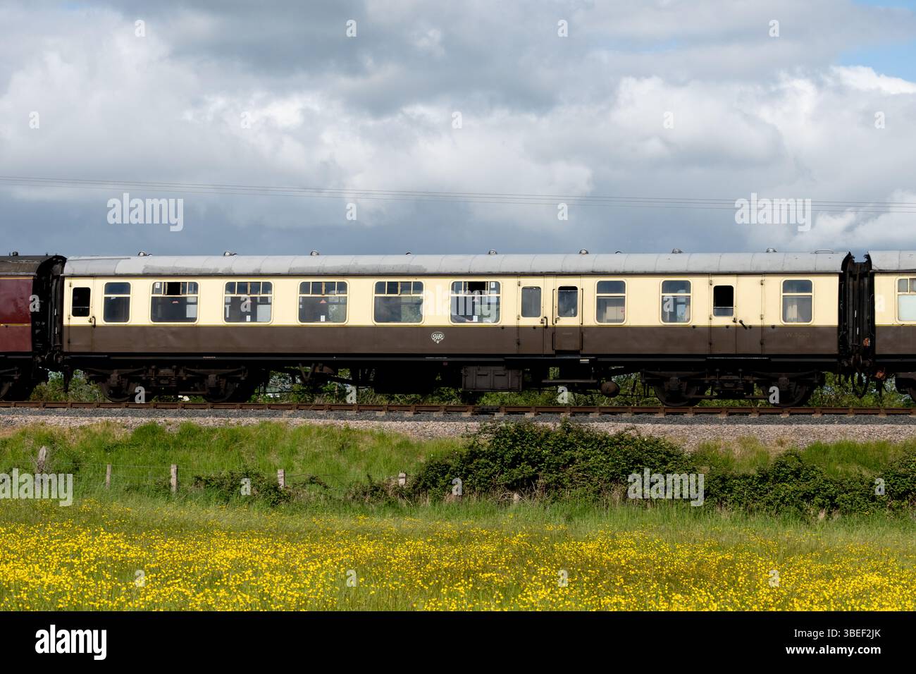 Former GWR railway carriage, Gloucestershire Warwickshire Steam Railway ...