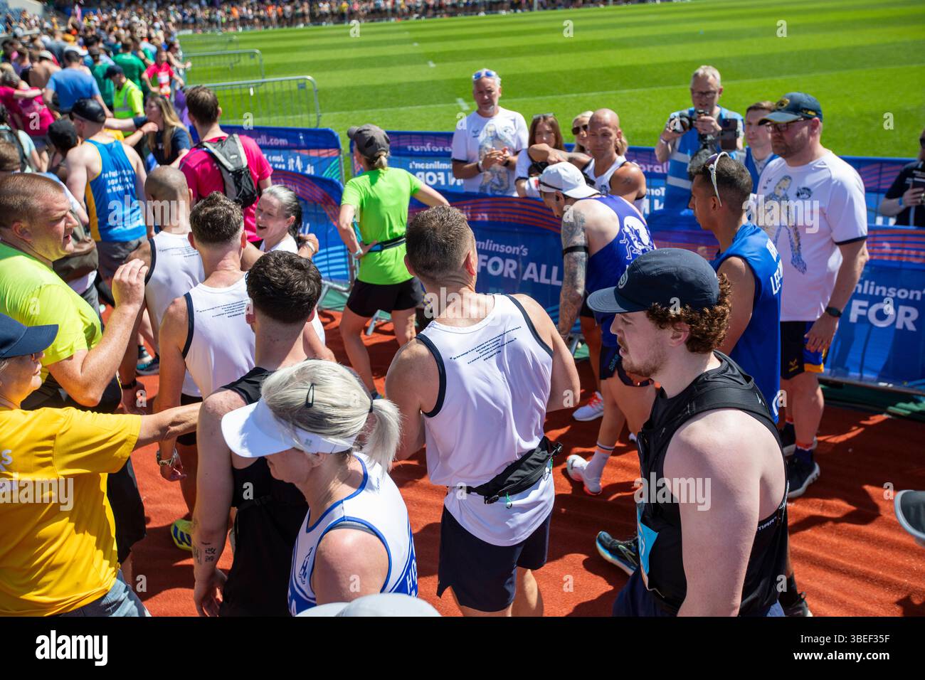 Rugby legend KevinSinfield at the Leeds marathon 2025 has become an ...