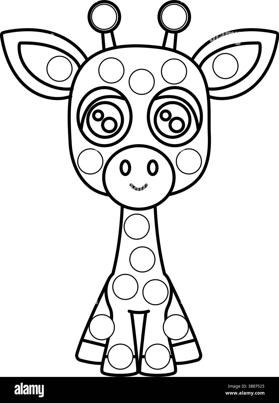 Dot markers pages with animal, vector outline illustration Stock Vector ...